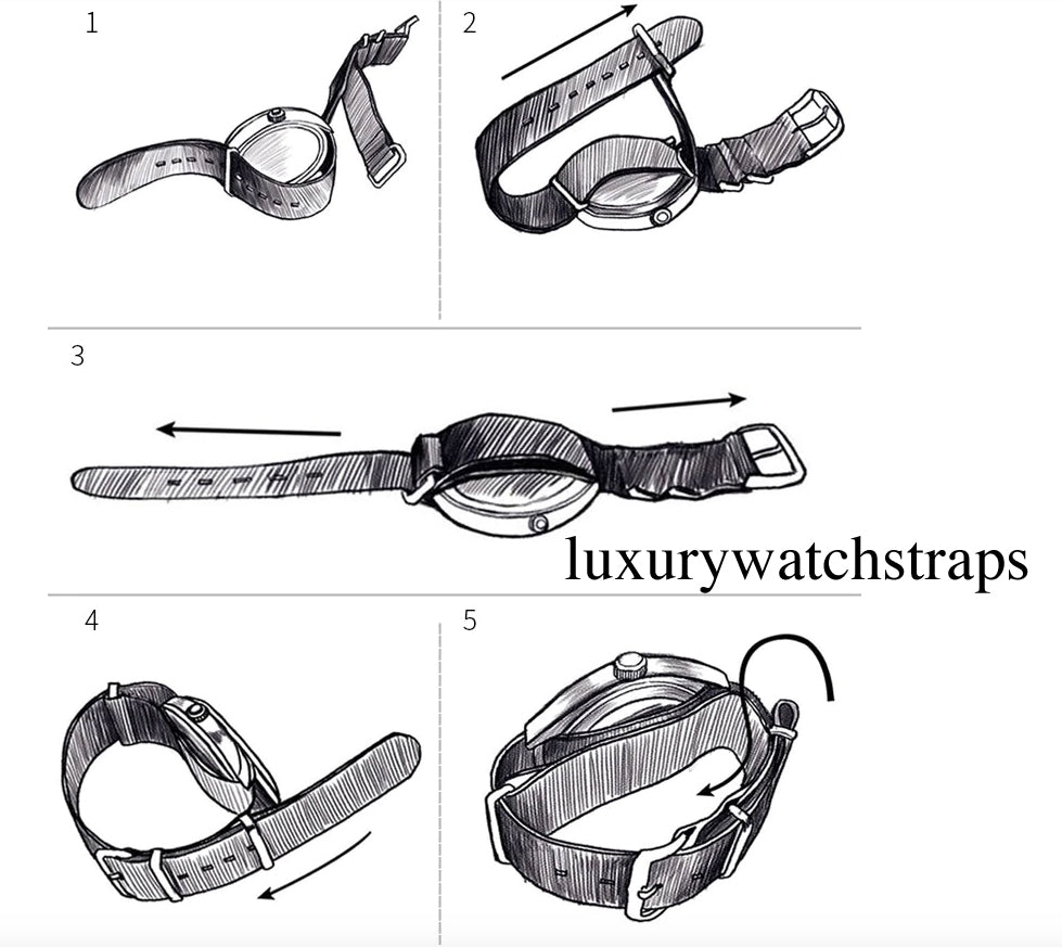 How to attach and tie your NATO strap. – luxurywatchstraps.co.uk