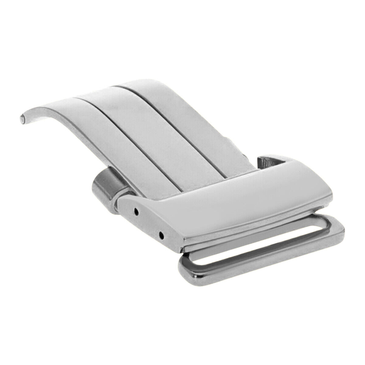 Deployment clasp for leather deployment watch straps ...